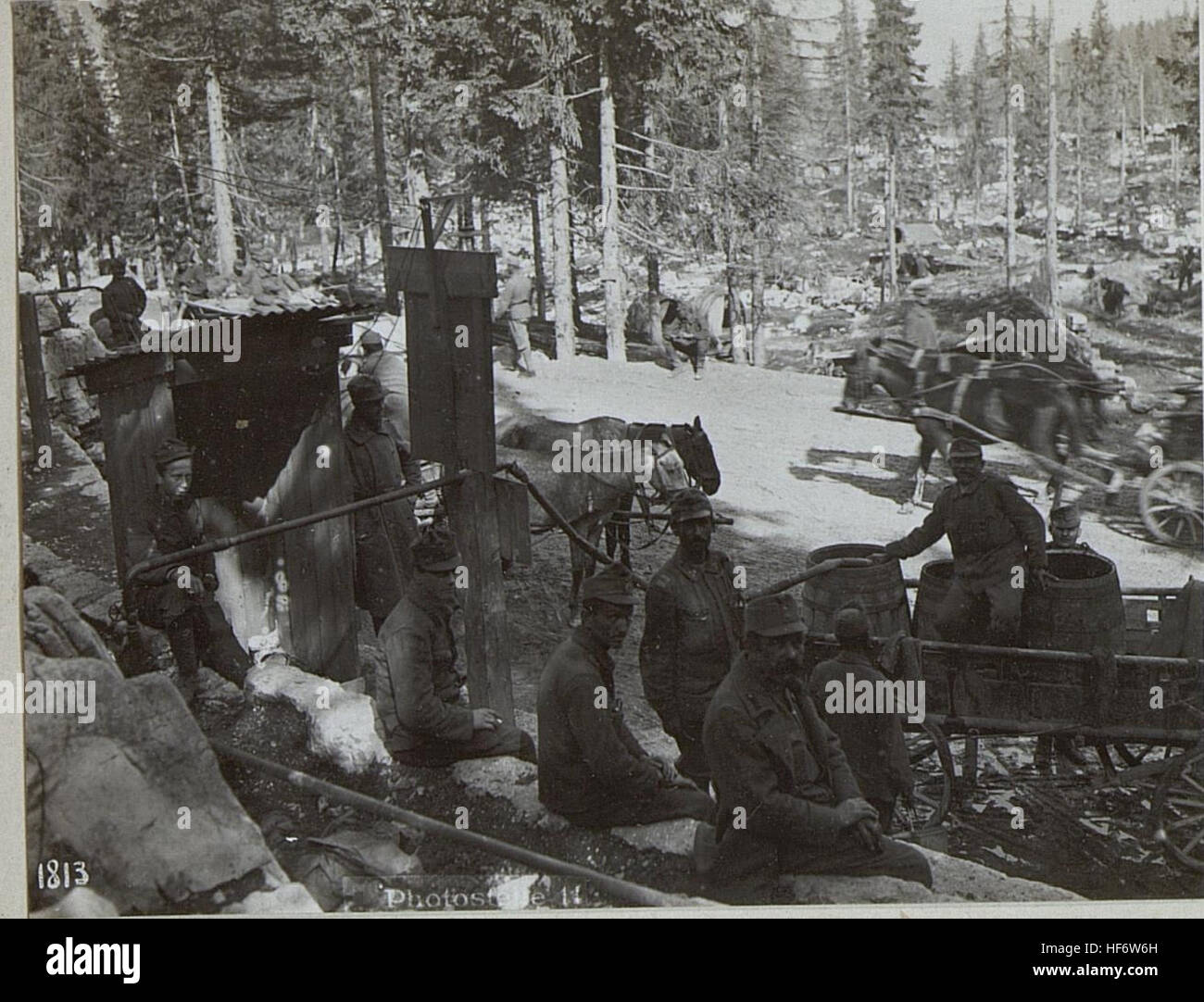A photograph of a water collection station at Paharlok, taken during ...