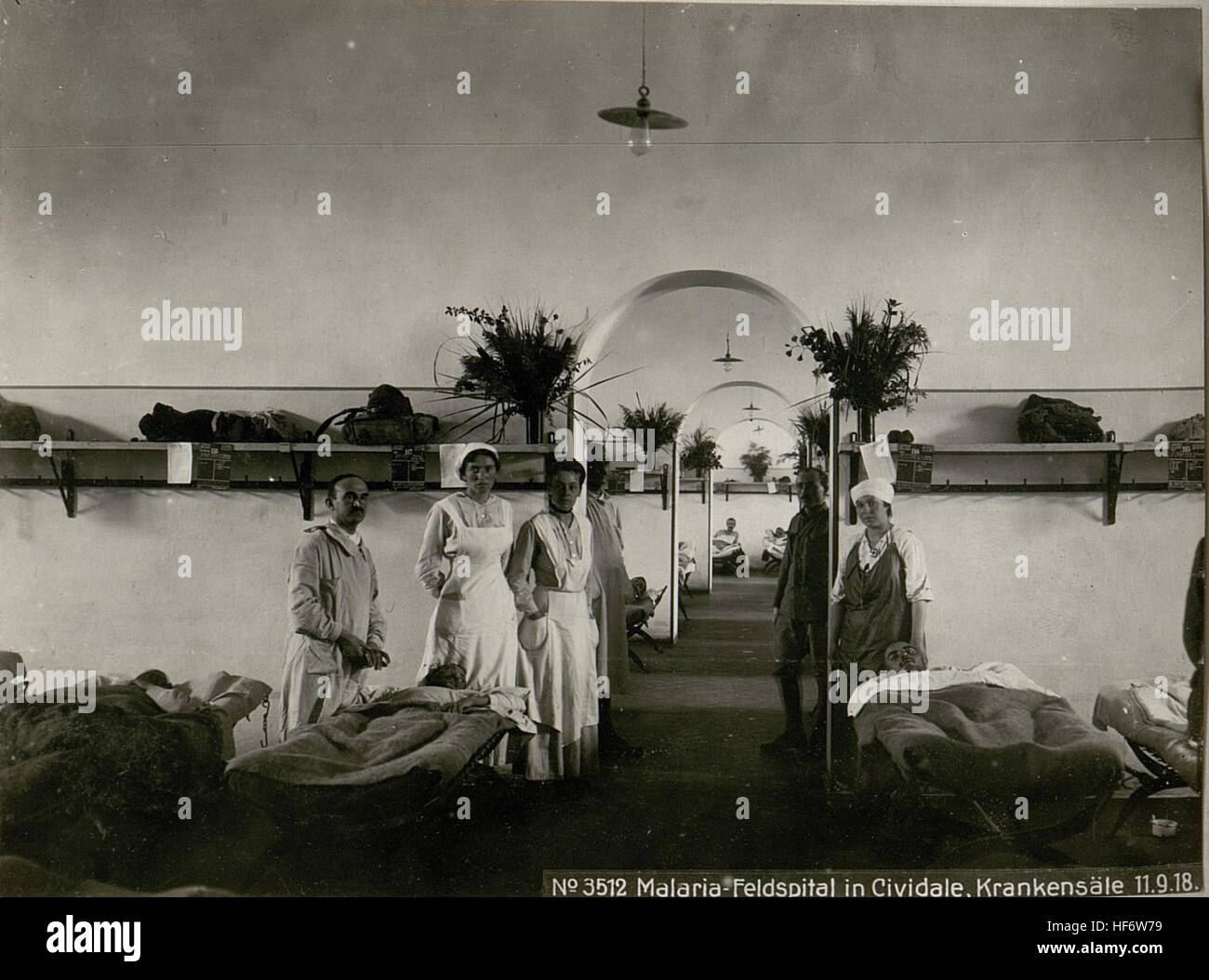 Malaria field hospital in Cividale, World War I, 1917 Stock Photo - Alamy