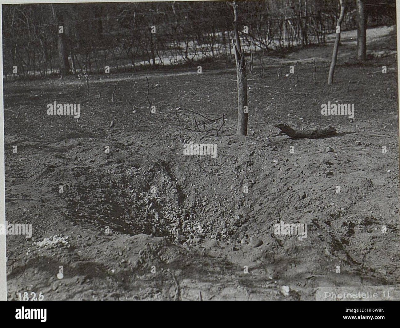 Explosion from an aerial bomb in Lokere during World War I, Europeana ...