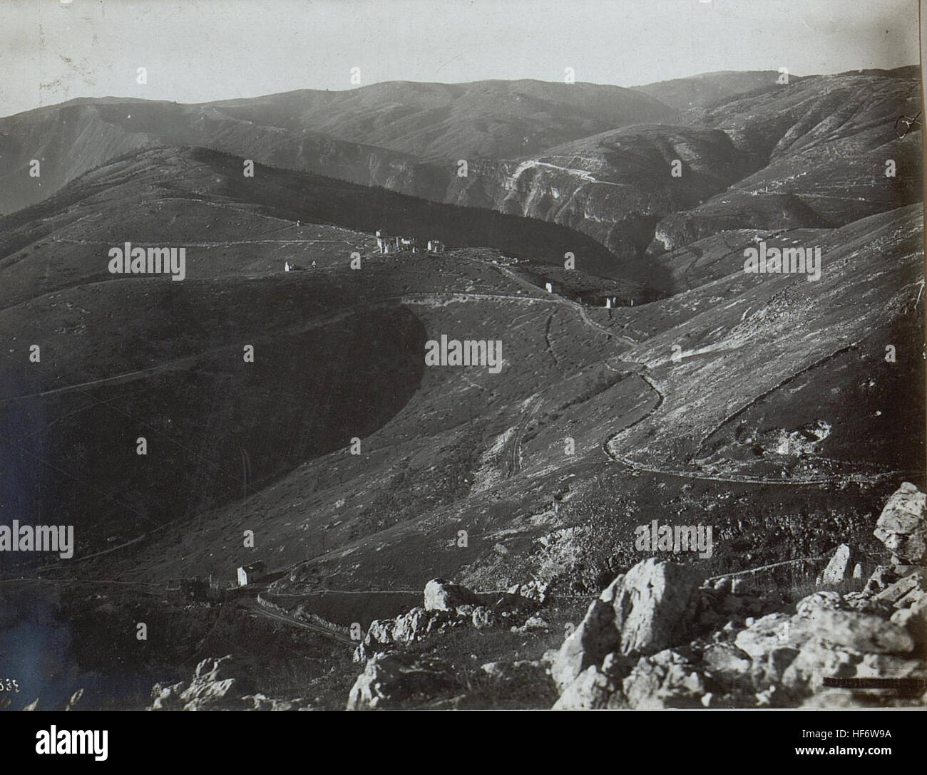 Triangulation points in Foza, photographed during World War I, showing ...