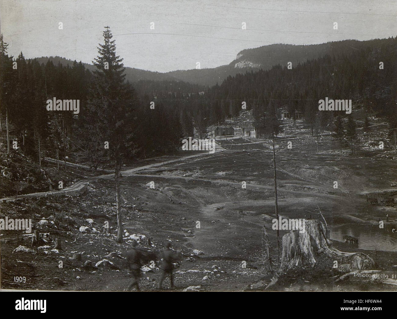 The former location of the VI Corps headquarters, now a barricade ...
