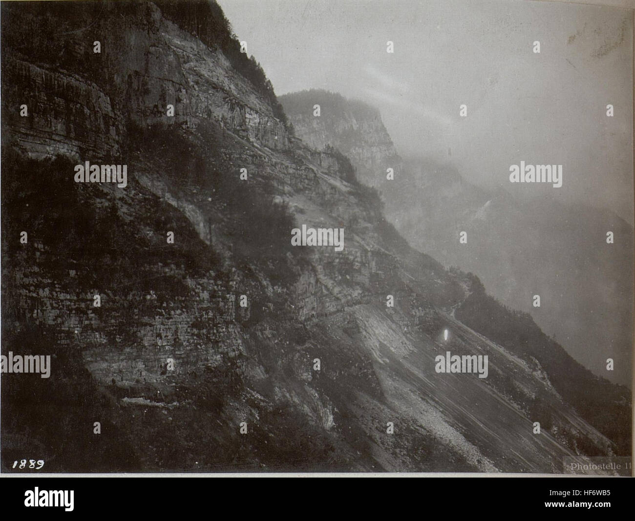 Construction of Barricatastraße, a military road, during World War I ...