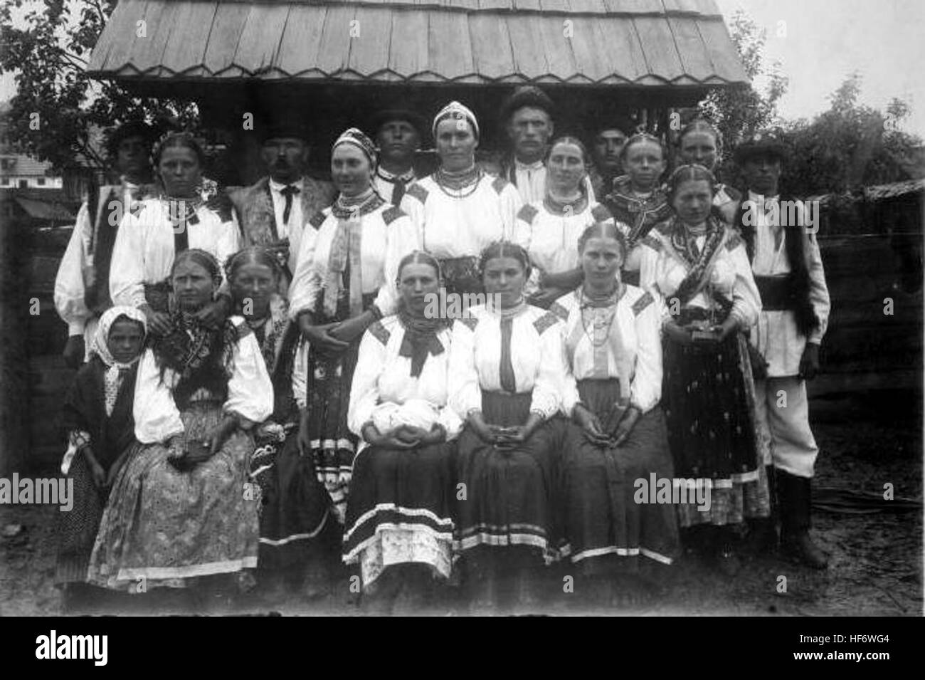 1899 photo of Slovakian ethnic types in Bukovina, depicting the ...