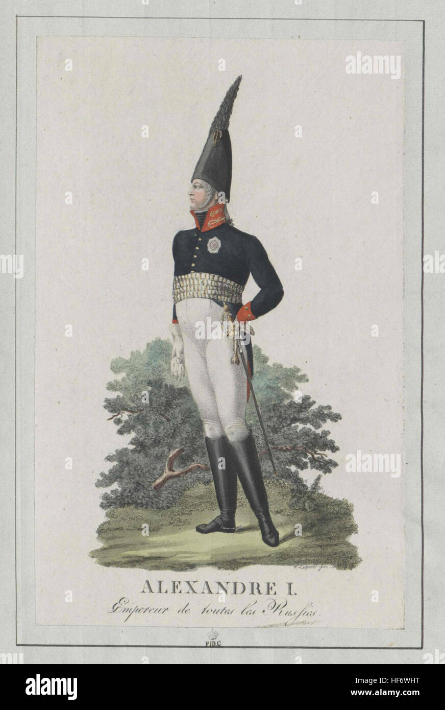 Portrait of Alexander I of Russia wearing a tricorne hat, Emperor of ...