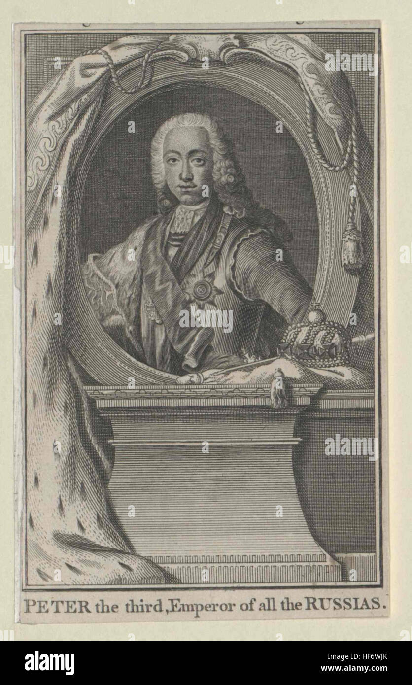 Portrait of Peter III of Russia, after Grooth Emperor Stock Photo - Alamy
