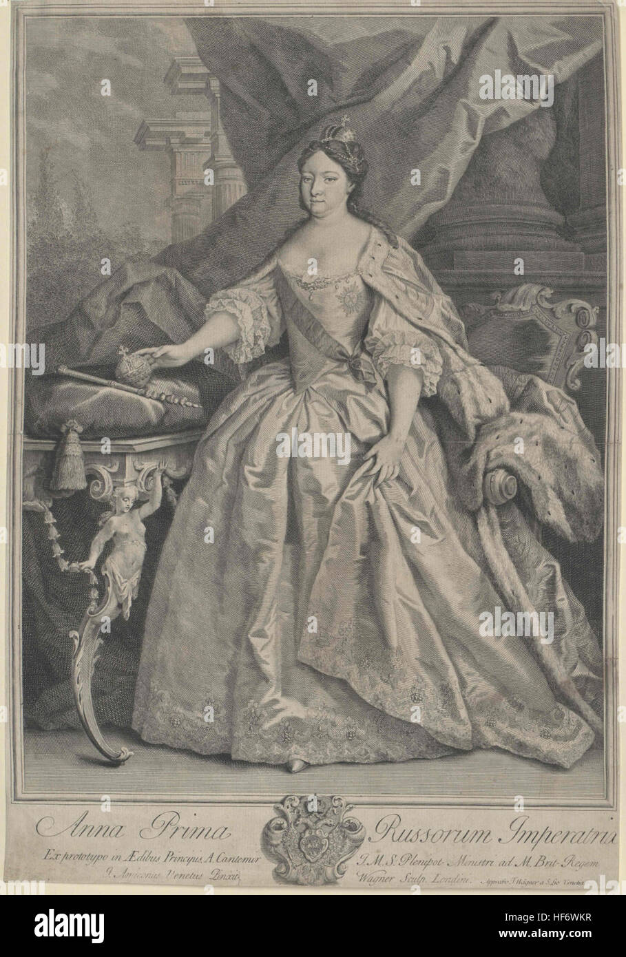 Anna of Russia (engraving) 08 Stock Photo - Alamy