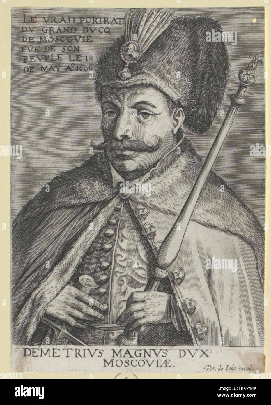 A portrait of False Dmitry I, the pretender to the Russian throne ...