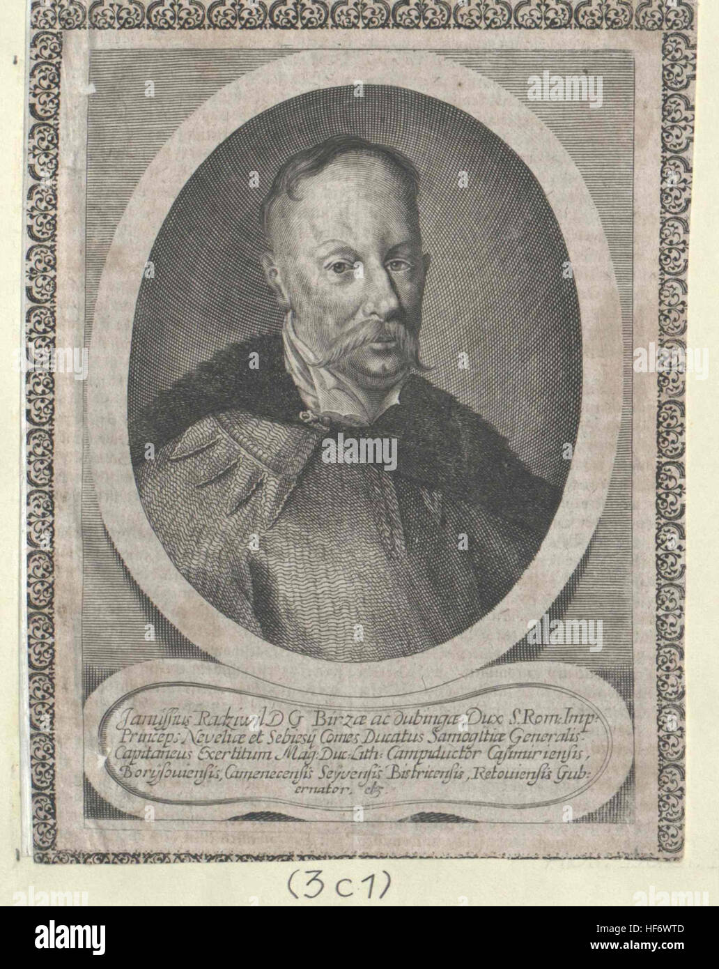 Portrait of Januš Radzivili, Duke of 1650, historical portrait ...