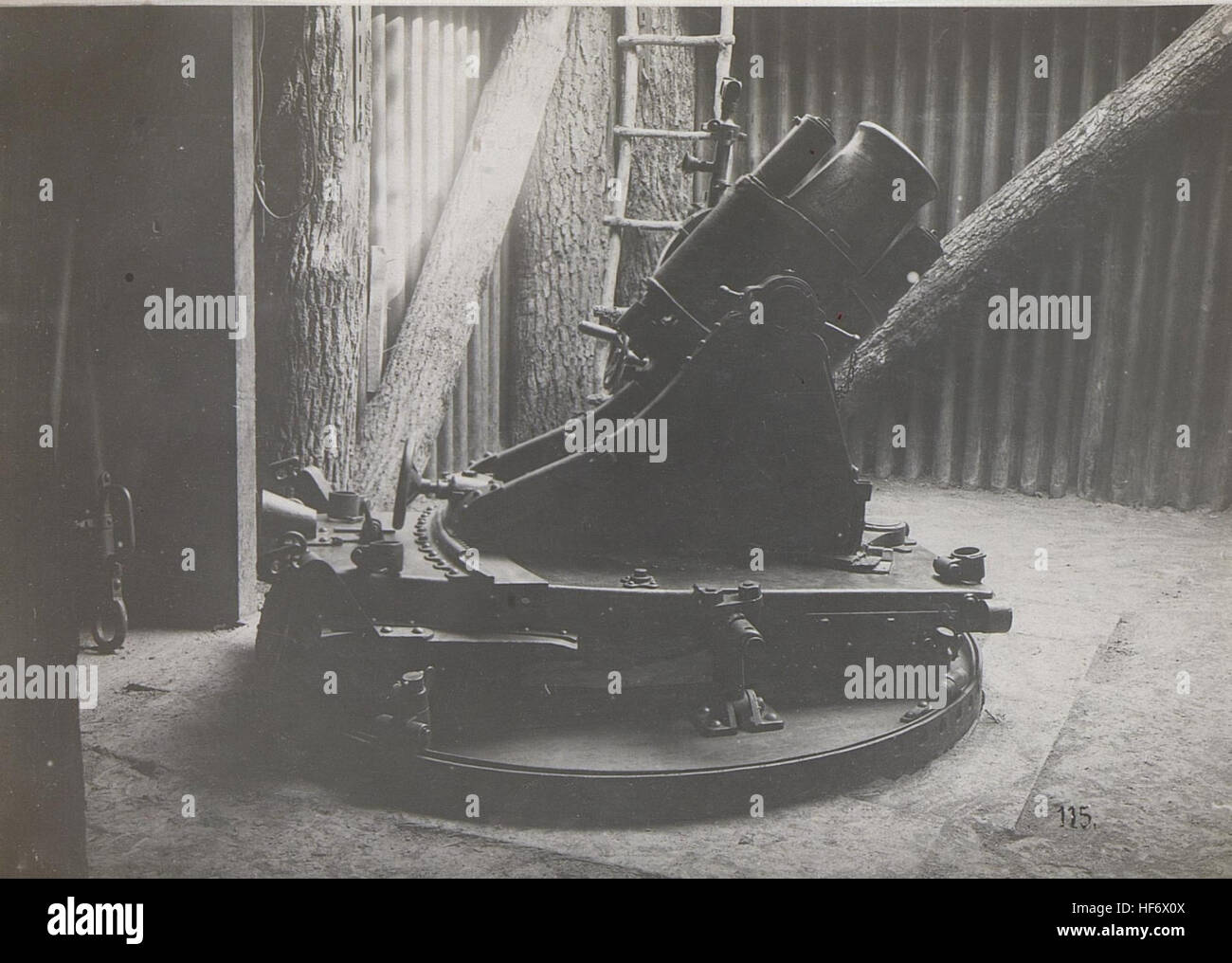 A German medium mortar from 1916, used by the Magdeburg Infantry ...