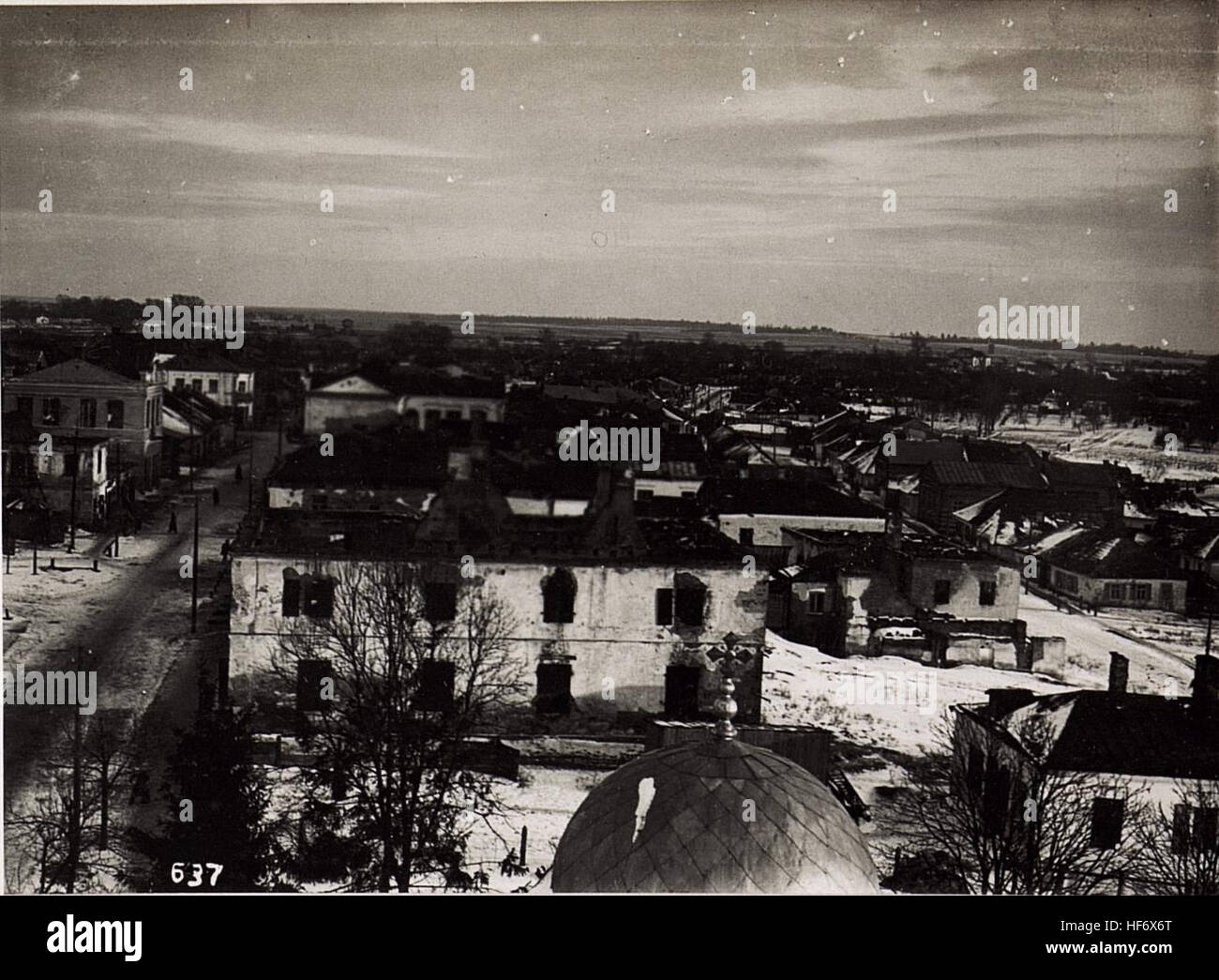 Wide view of Vladimir Volhynia during World War I, Kriegsvermessung Abt ...
