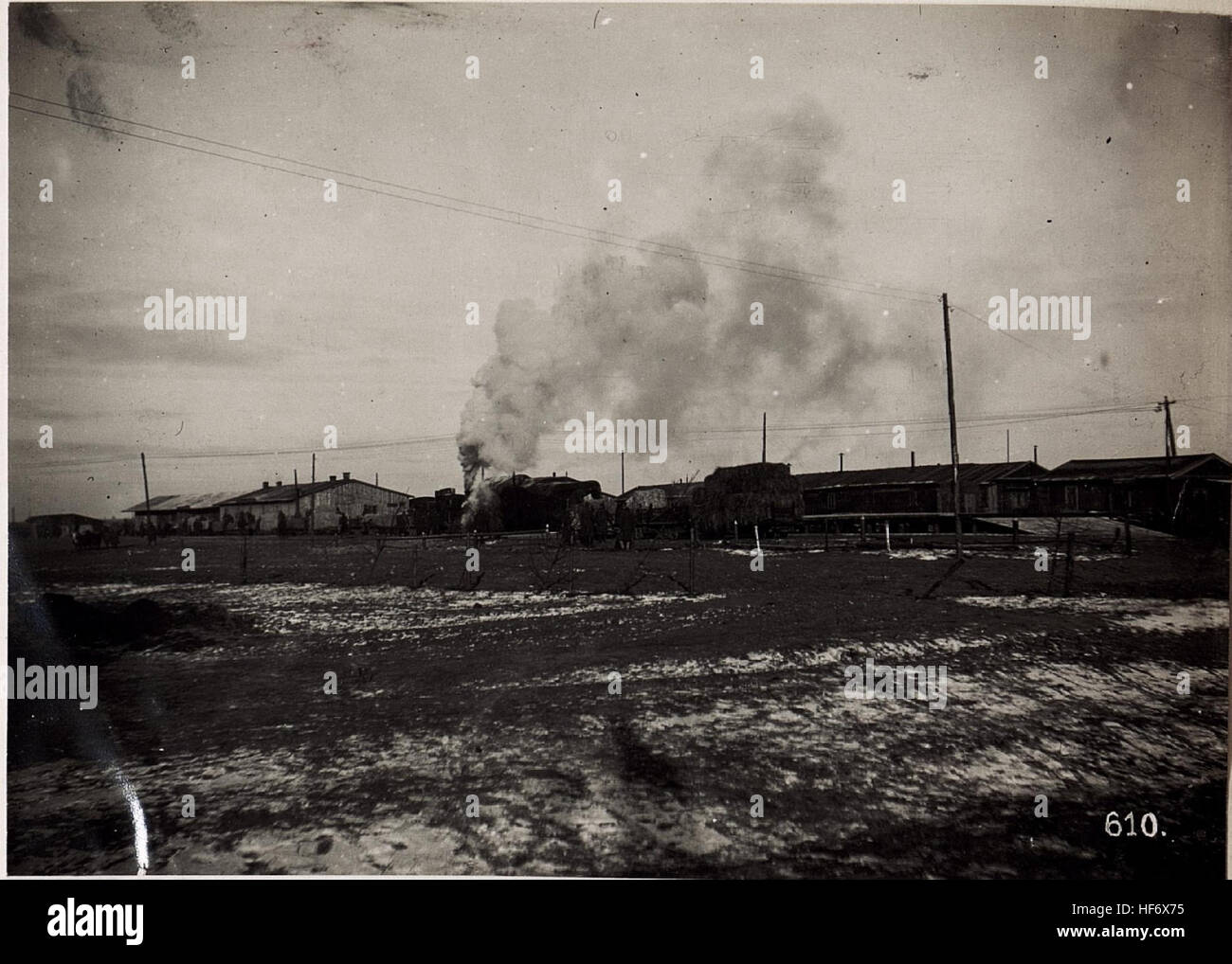A photograph from World War I showing the Economic Office of the 26th ...