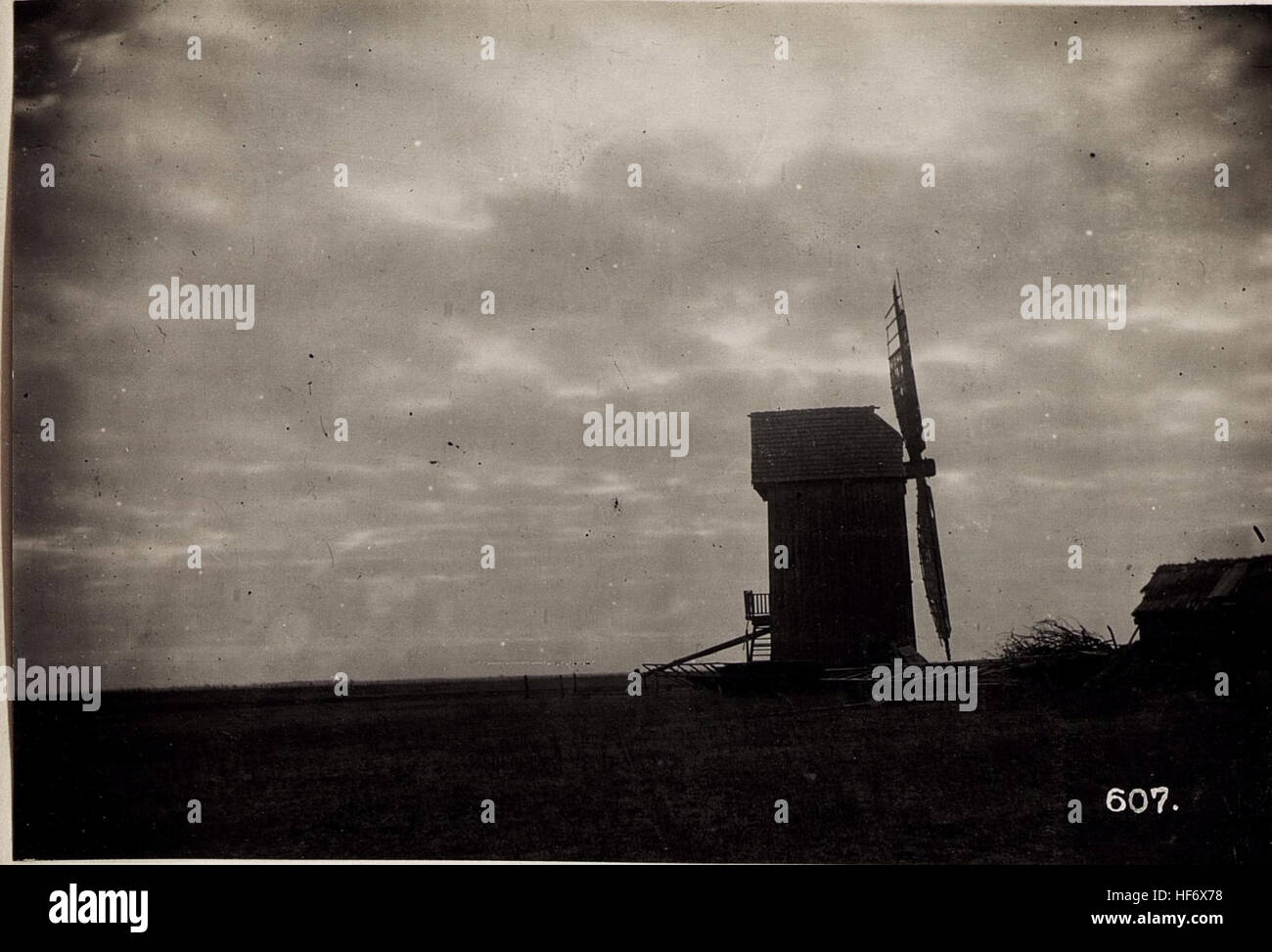 Mill in Kozliniczy, World War I, wartime landscape, historical ...