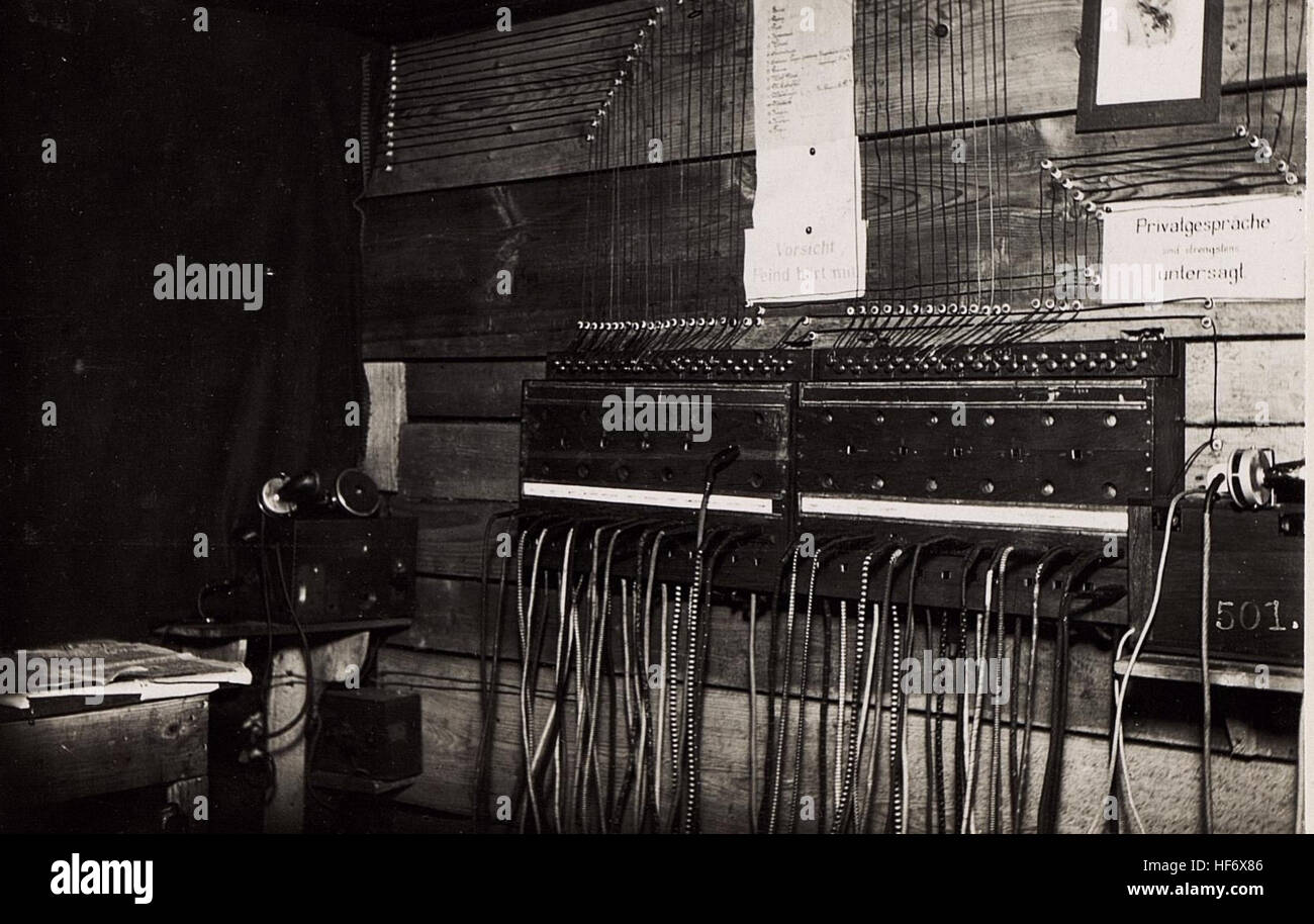Telephone exchange at the 33rd Rifle Regiment, World War I, Europeana ...