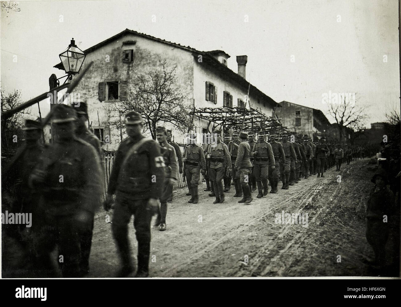 Infantry Regiment No. 29 marching through Zalosce after inspection ...