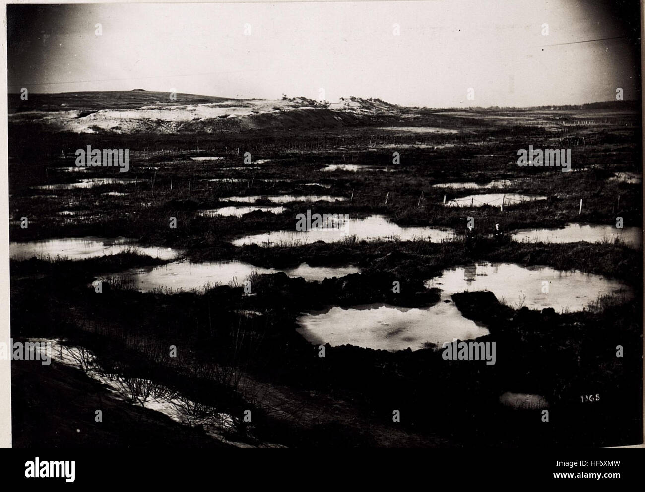 A photo of the trench positions of the 9th Infantry Regiment during ...