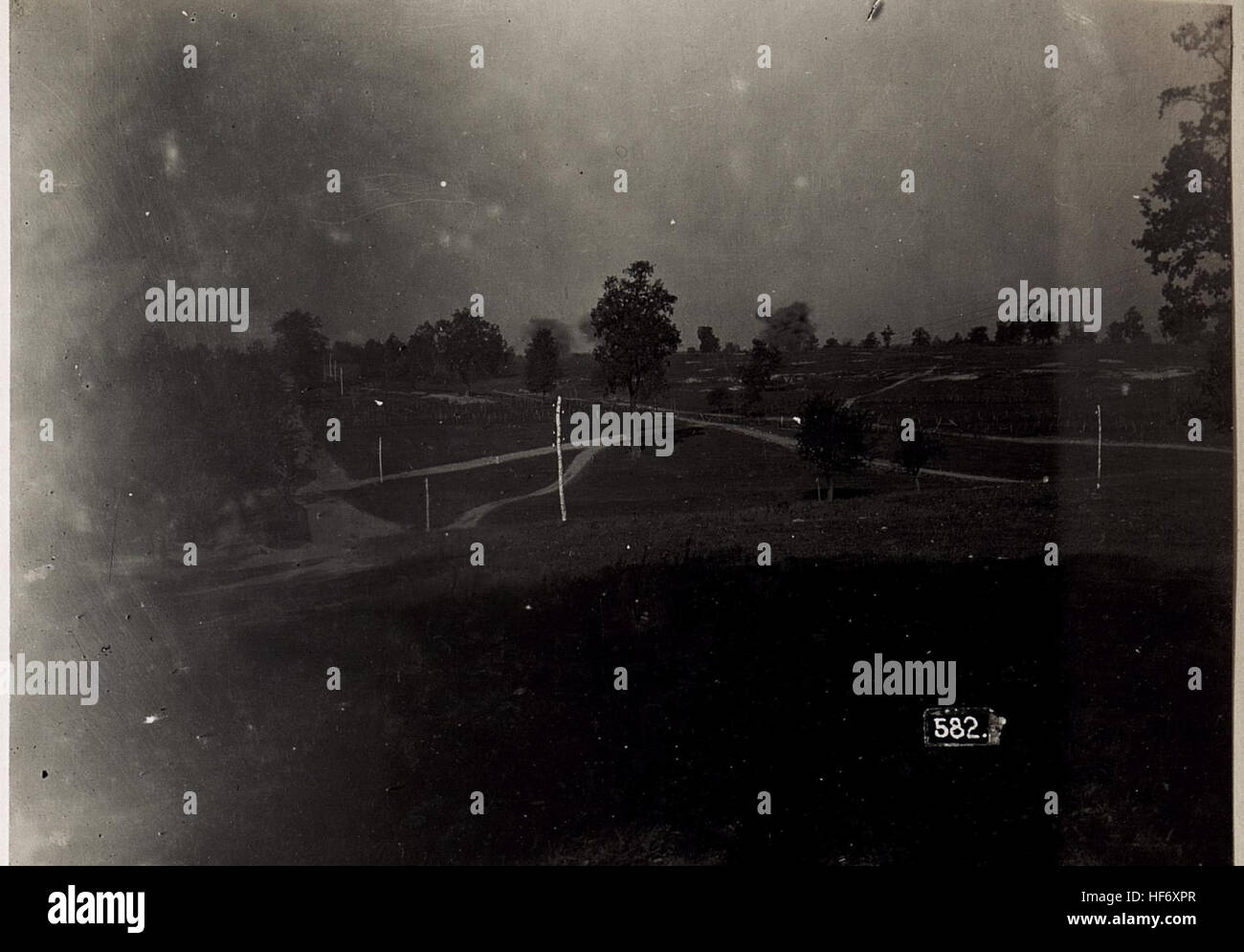 Exploding shell at Dubrawa Pasicka, during World War I, Europeana ...