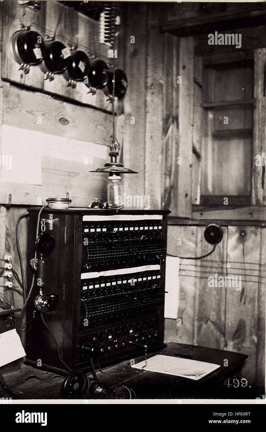 Telephone exchange at the 45th Infantry Division, WWI, First World War ...
