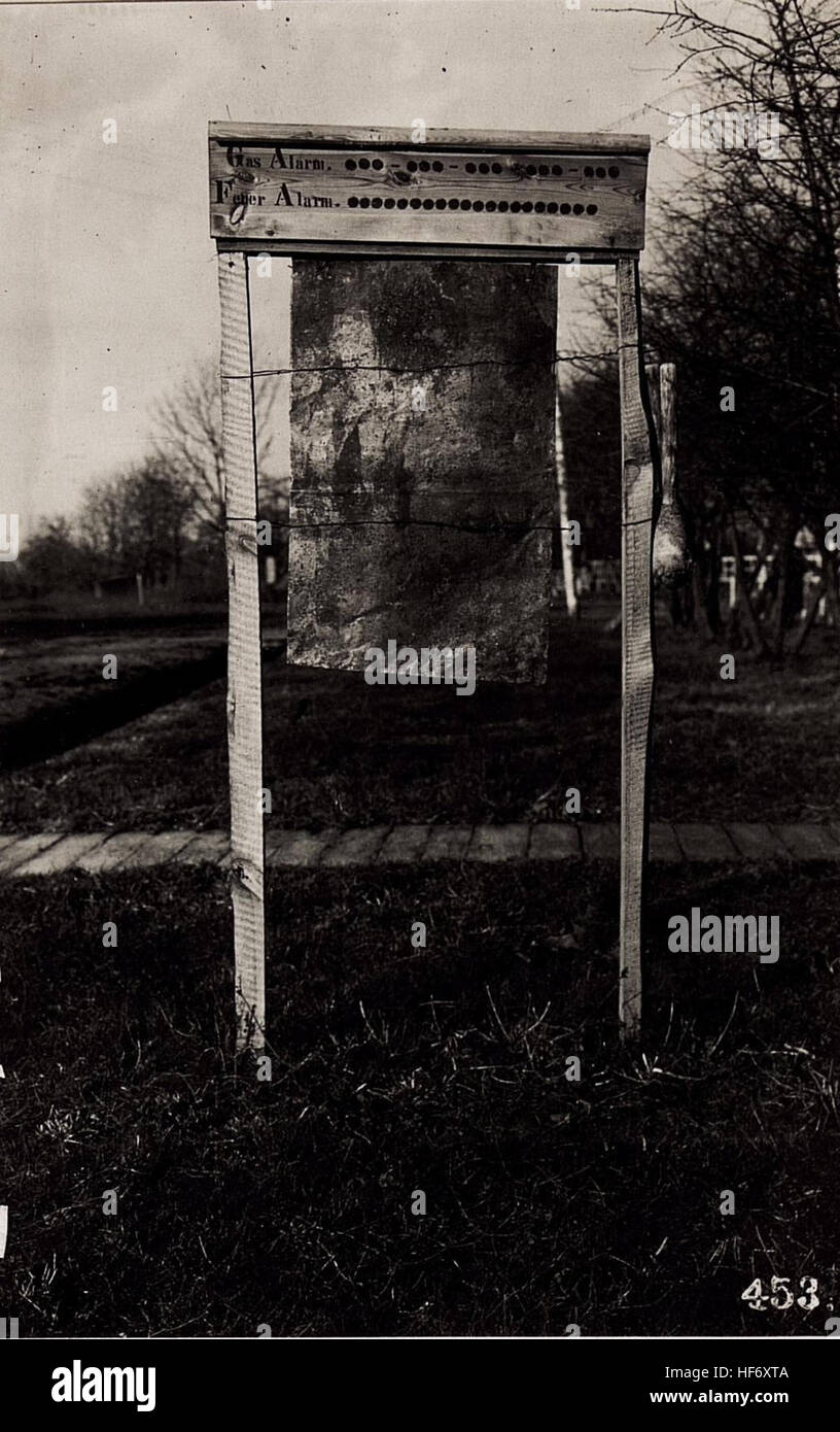 A gas alarm sign used by the 2nd Infantry Division during World War I ...