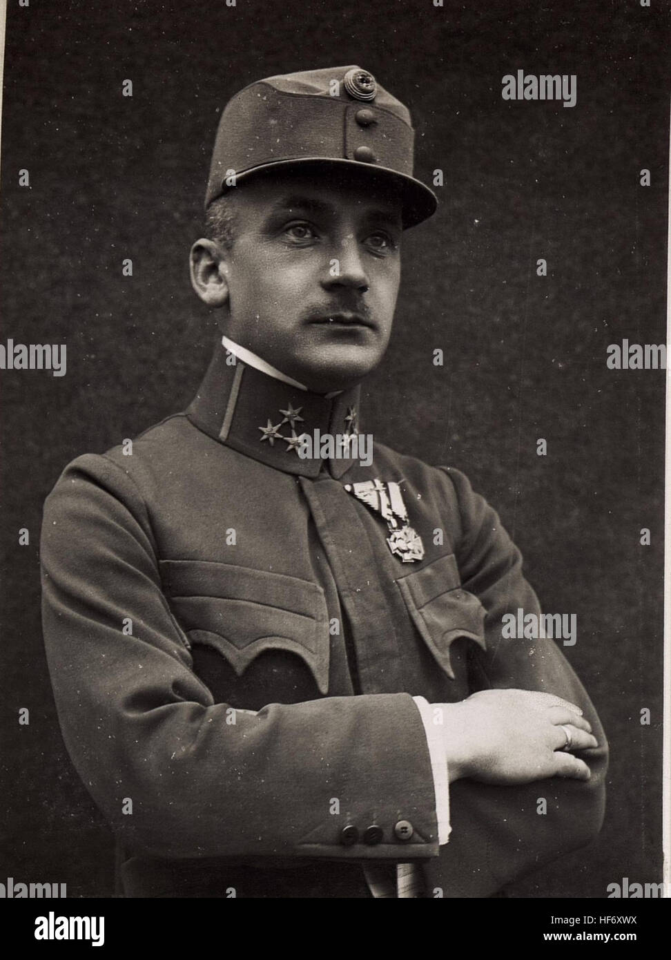 A photograph of Captain Benel, the place commander of the 4th Army ...