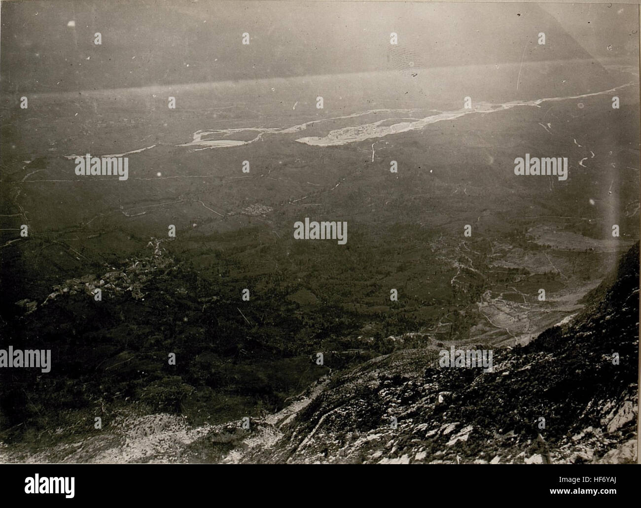 Part of a military map from World War I, showing continued operations ...