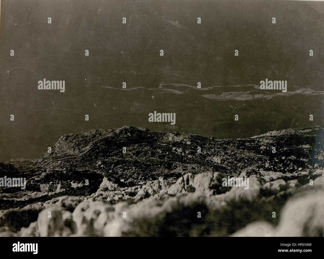 Fortress position, photographed during the World War I era, showing a ...