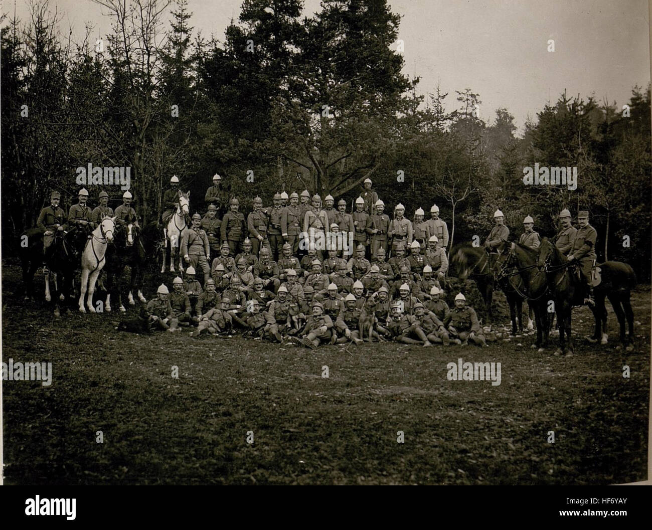 Photograph from the World War I album showing the 10th Army Command ...