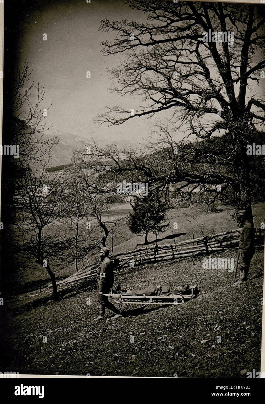 Transport of troops over a hillside by the 10th Army Command during ...