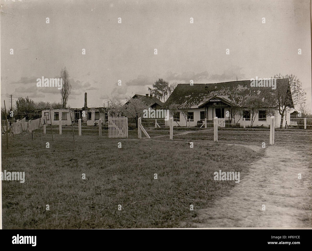 Laundry services in action during World War I, depicted in a historical ...