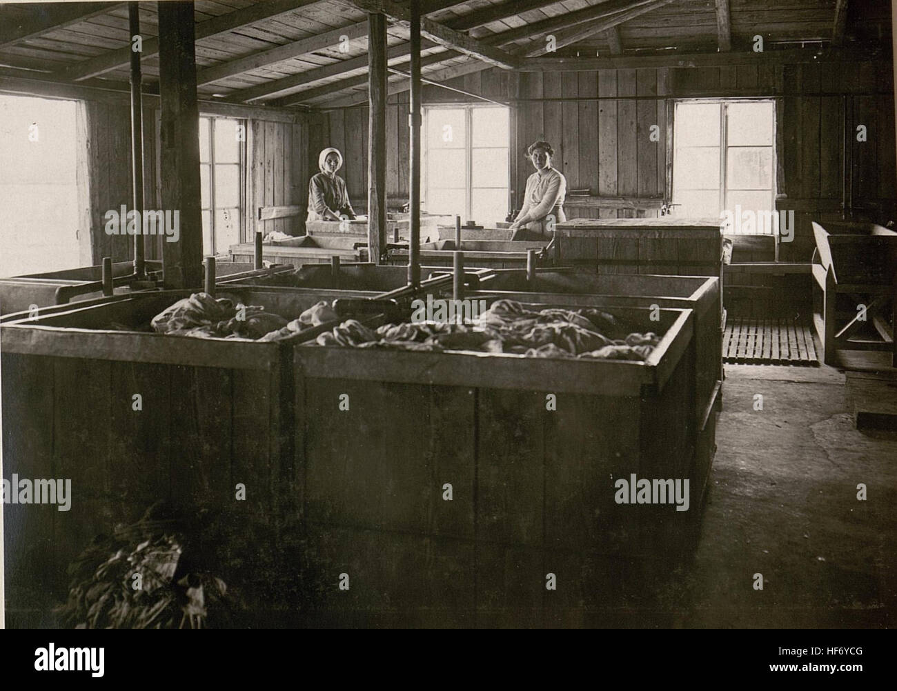 A photograph of a steam laundry in Kolomea during World War I ...