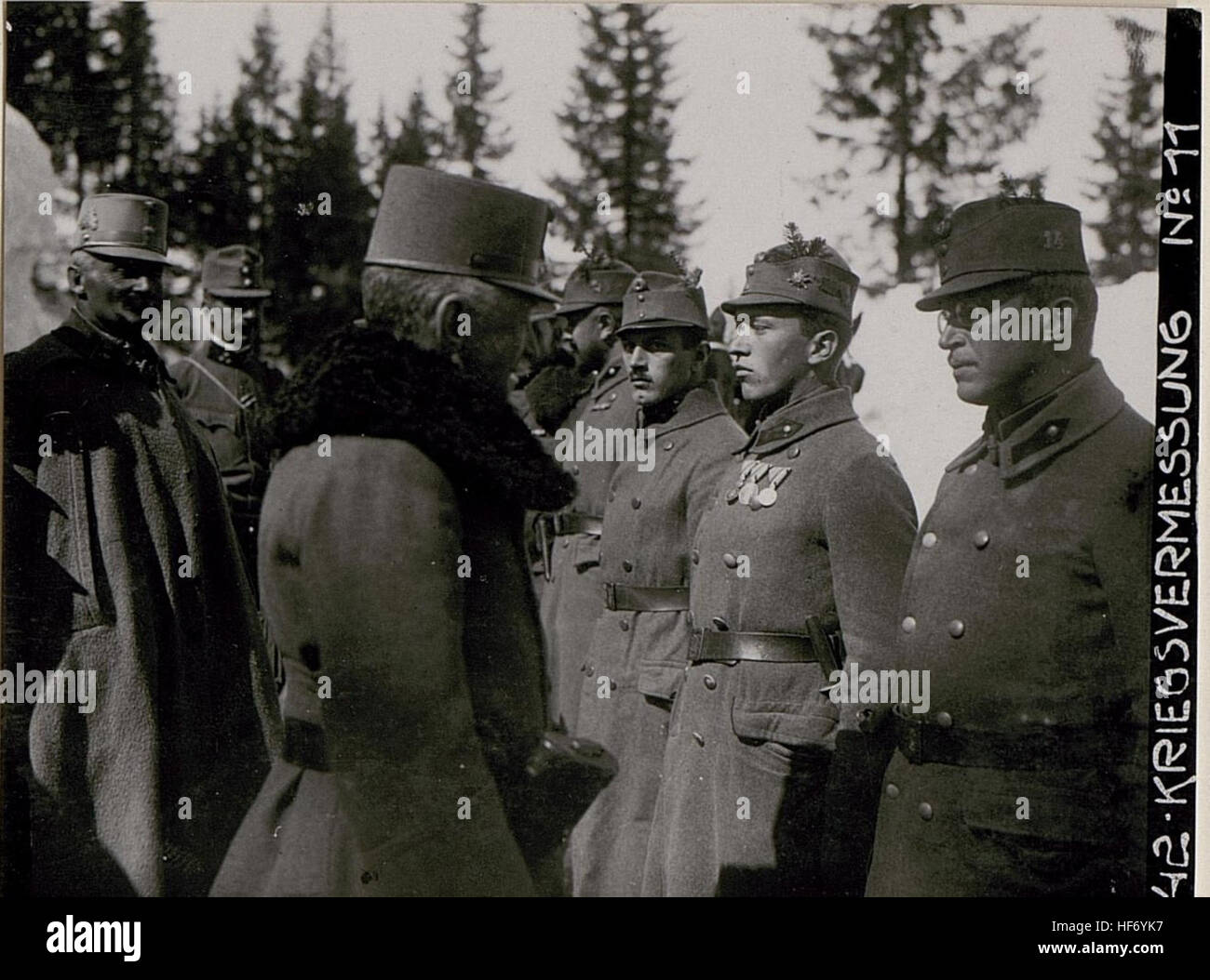 Inspection of Infantry Regiment No.14 by His Excellency Conrad von ...