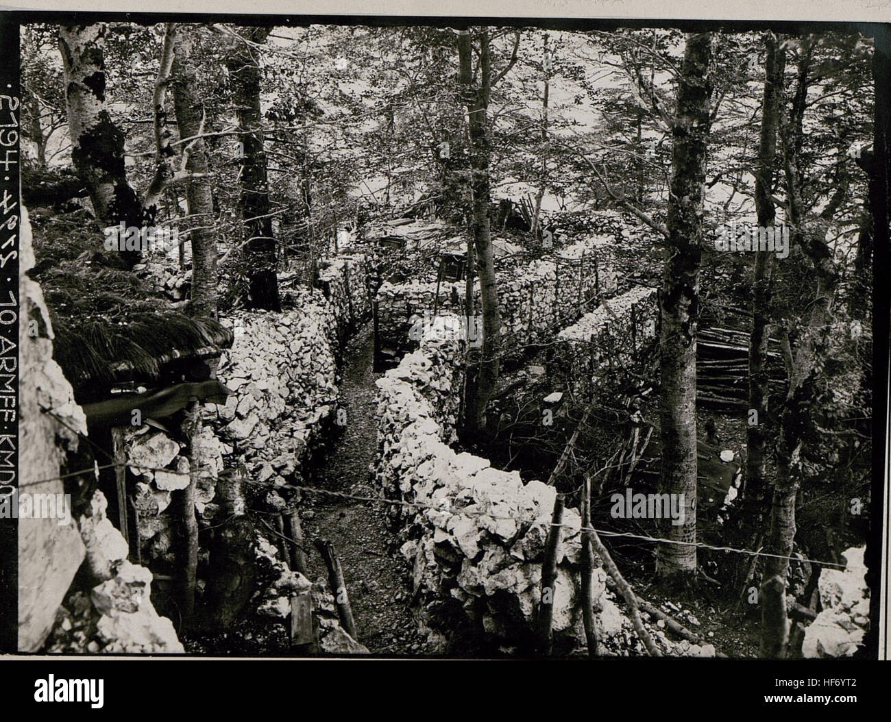 Fortified position at Vršič, World War I, European front, 1914-1918 ...