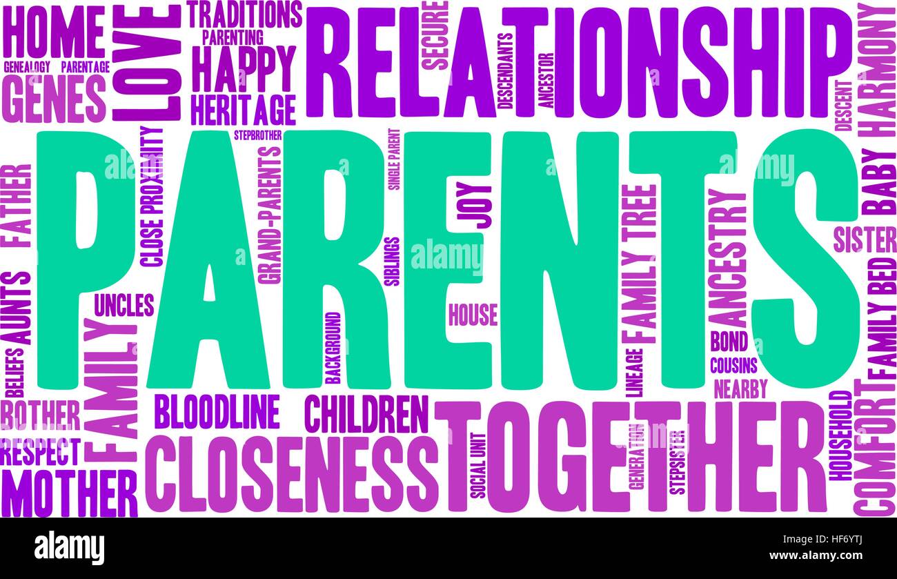 Parents word cloud on a white background Stock Vector Image & Art - Alamy