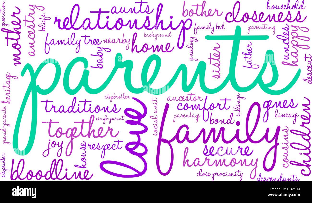 Parents word cloud on a white background Stock Vector Image & Art - Alamy