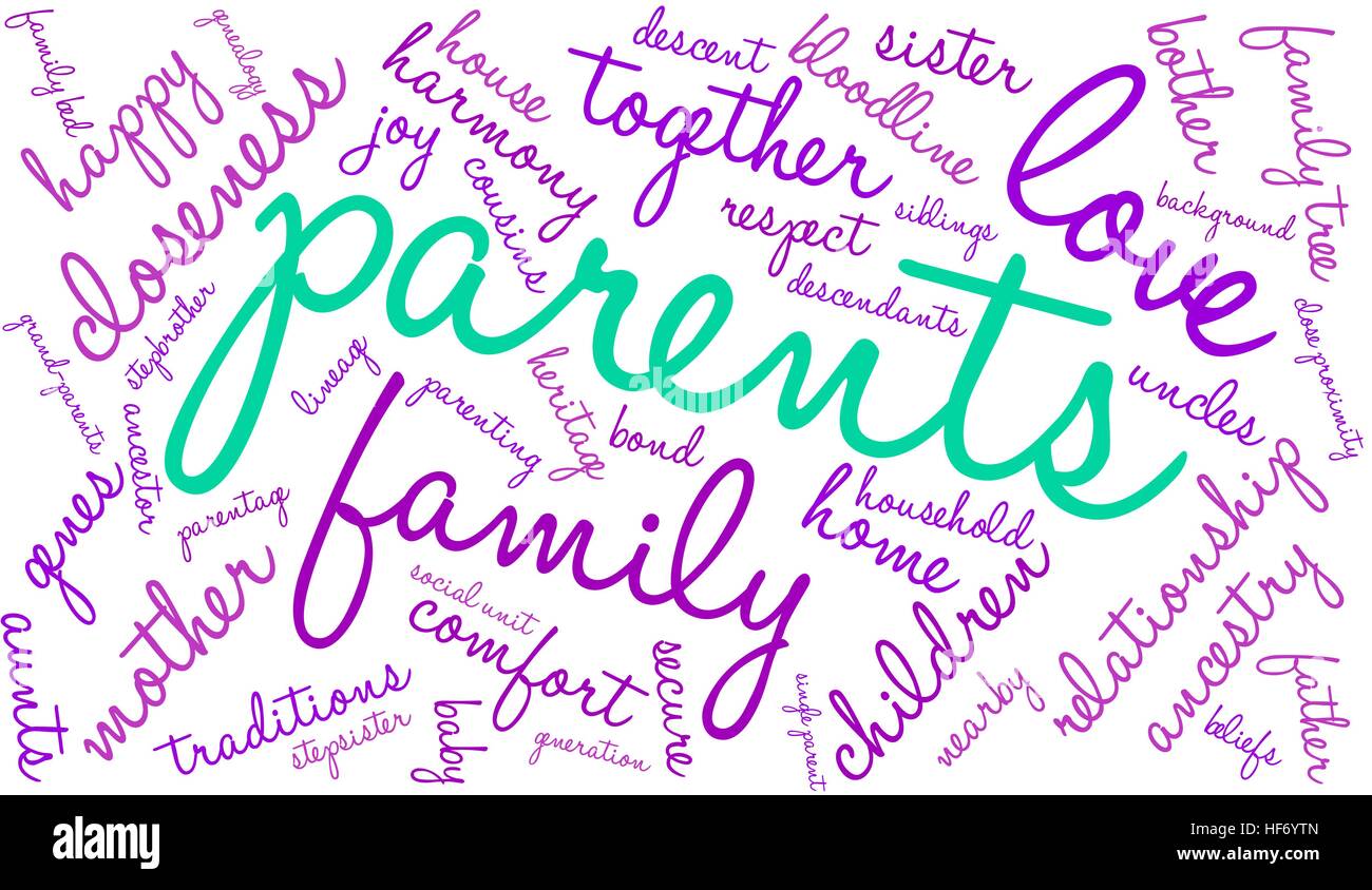 Parents word cloud on a white background Stock Vector Image & Art - Alamy