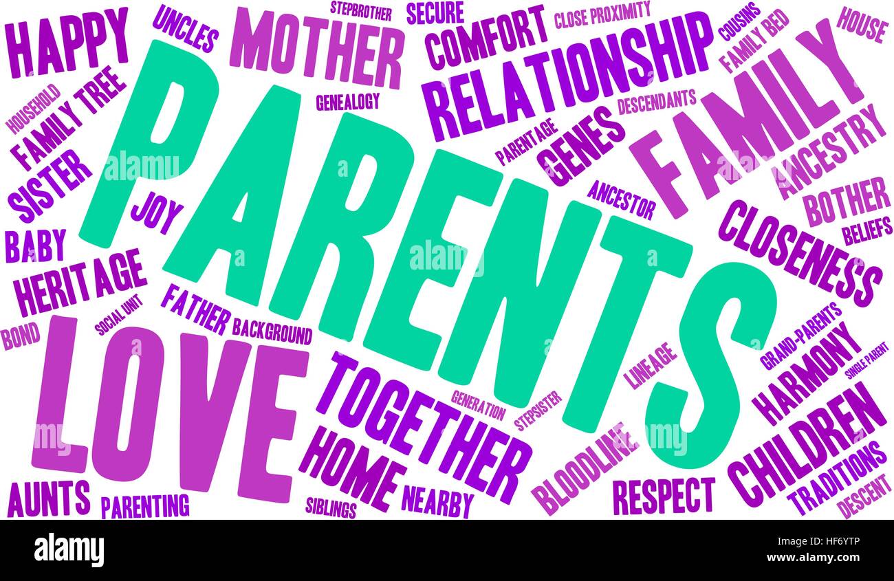 Parents word cloud on a white background Stock Vector Image & Art - Alamy
