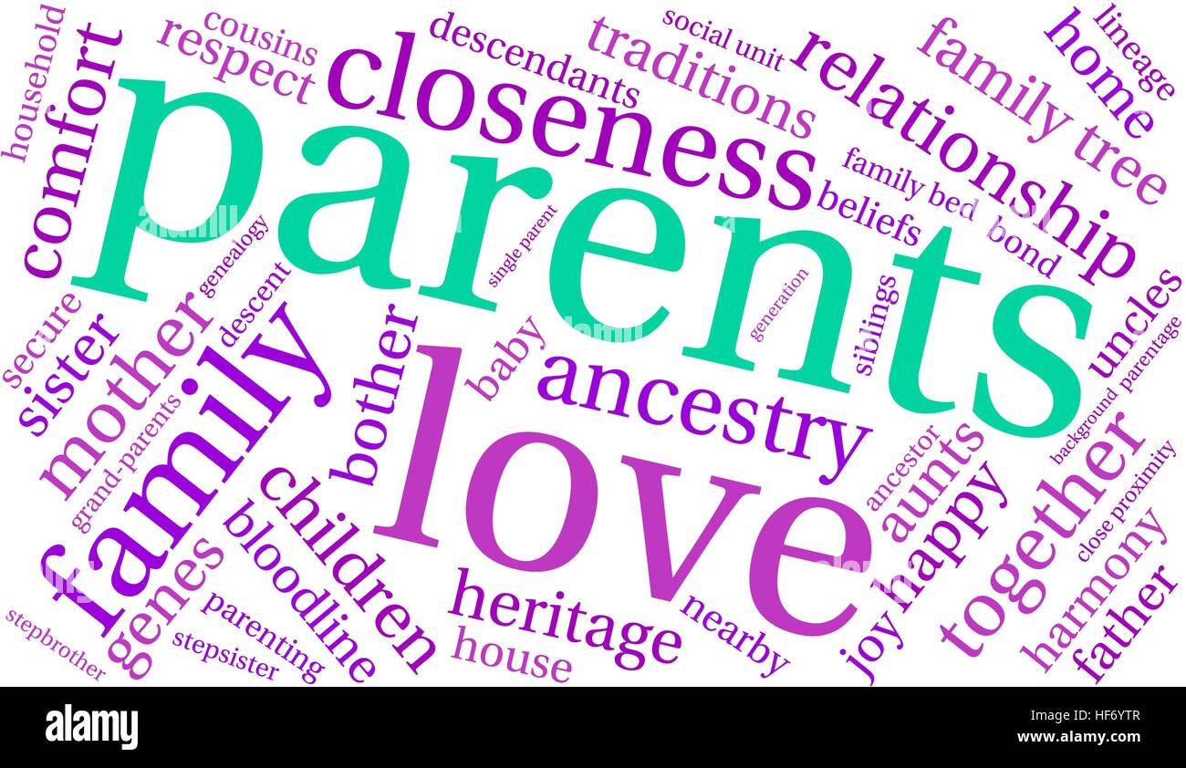 Parents word cloud on a white background Stock Vector Image & Art - Alamy