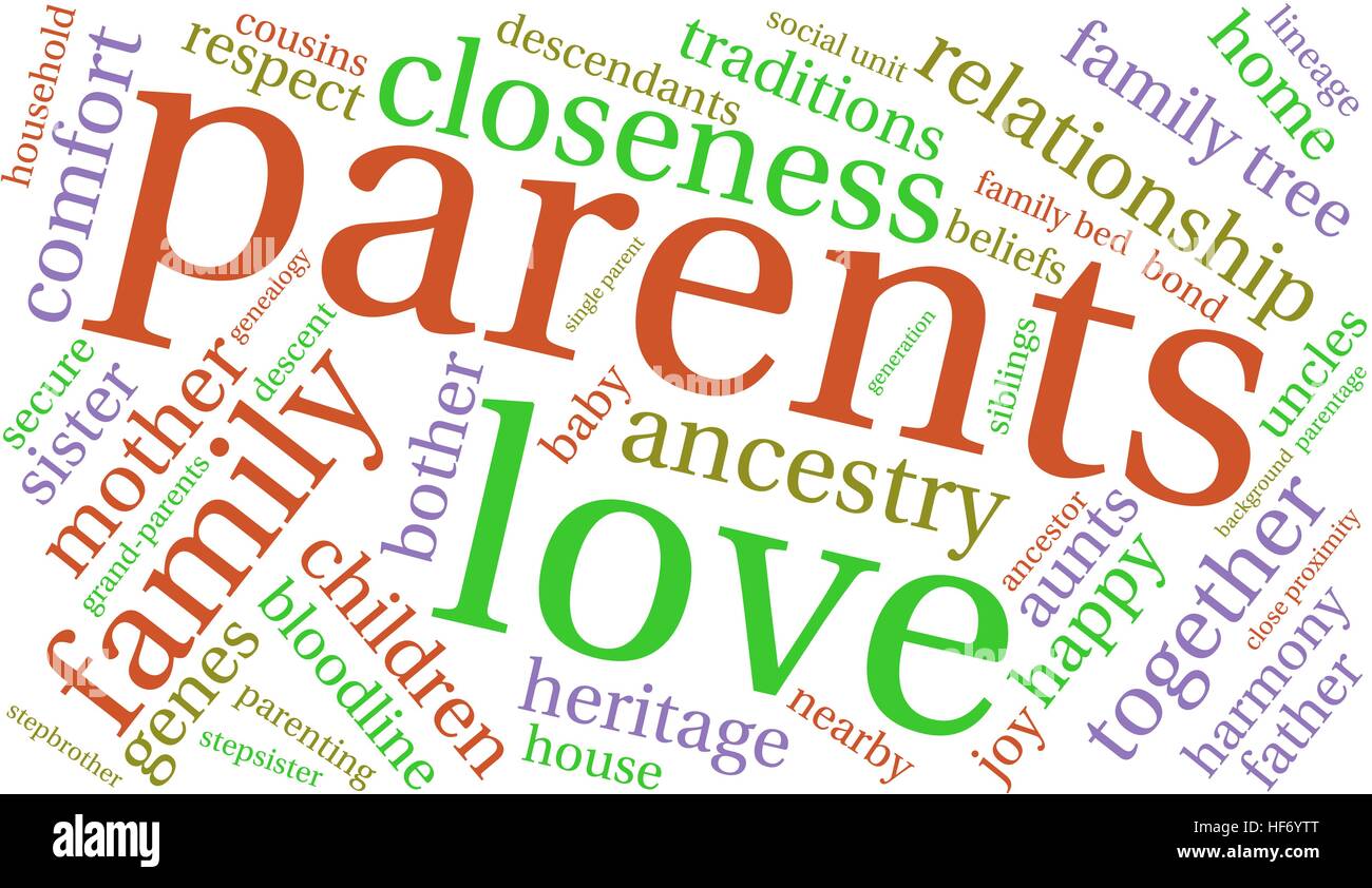 Parents word cloud on a white background Stock Vector Image & Art - Alamy
