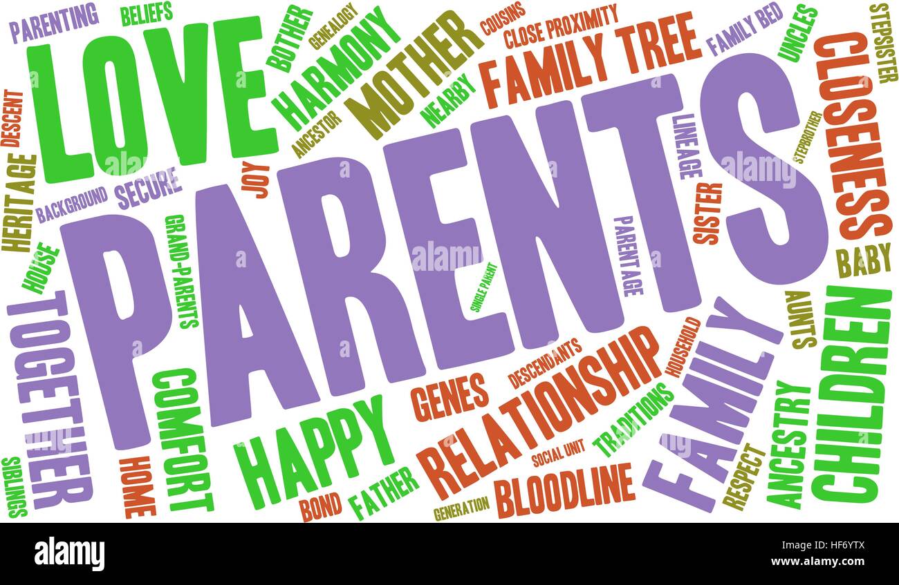 Parents word cloud on a white background Stock Vector Image & Art - Alamy