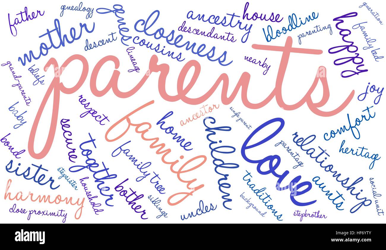 Parents word cloud on a white background Stock Vector Image & Art - Alamy