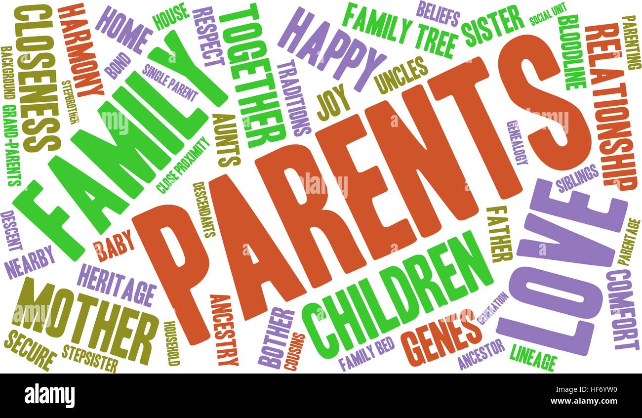 Parents word cloud on a white background Stock Vector Image & Art - Alamy