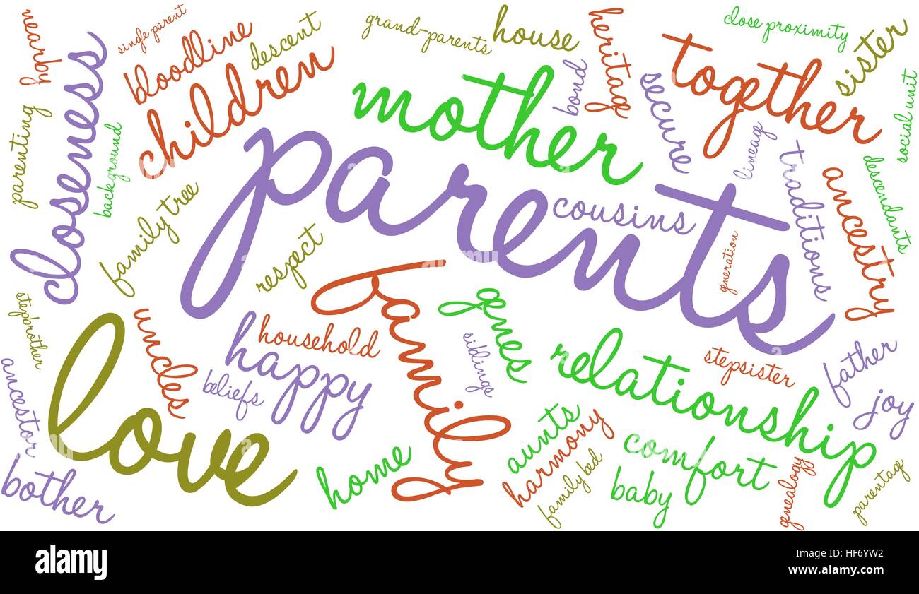 Parents word cloud on a white background Stock Vector Image & Art - Alamy