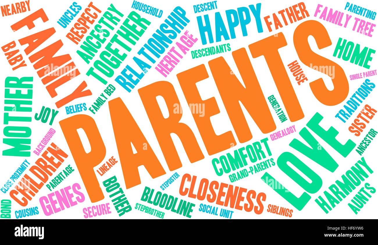 Parents word cloud on a white background Stock Vector Image & Art - Alamy