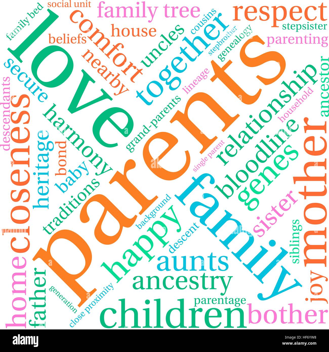 Parents word cloud on a white background Stock Vector Image & Art - Alamy