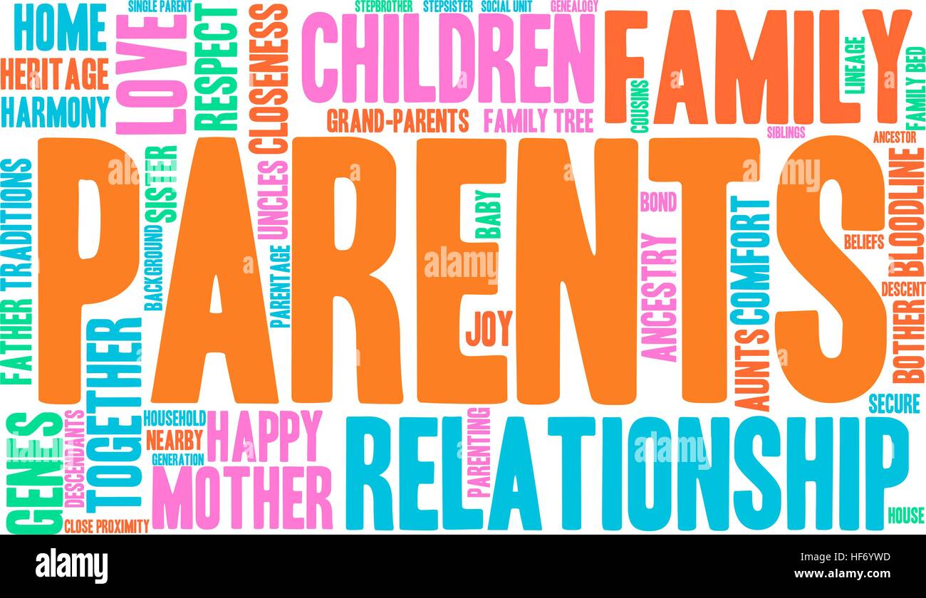 Parents word cloud on a white background Stock Vector Image & Art - Alamy