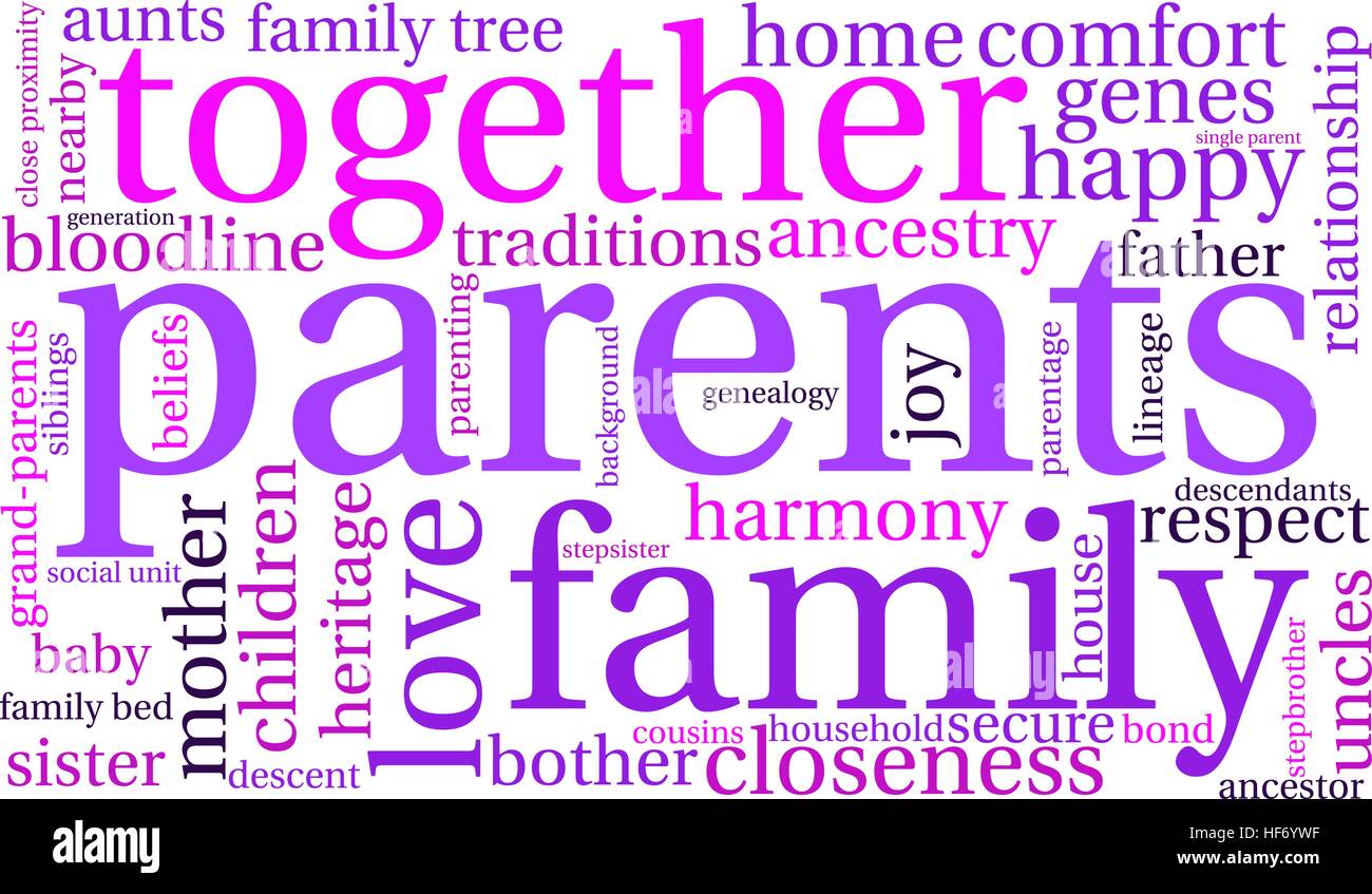 Parents word cloud on a white background Stock Vector Image & Art - Alamy