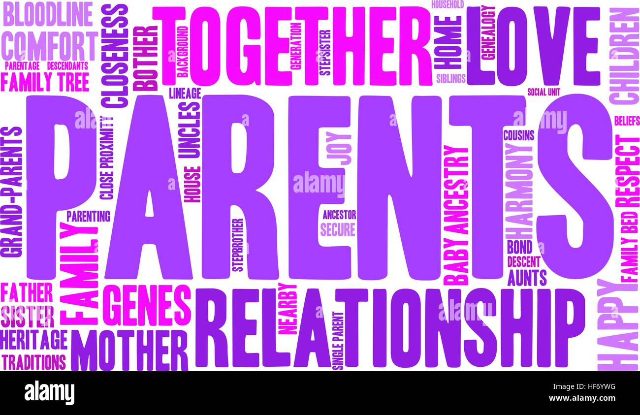 Parents word cloud on a white background Stock Vector Image & Art - Alamy
