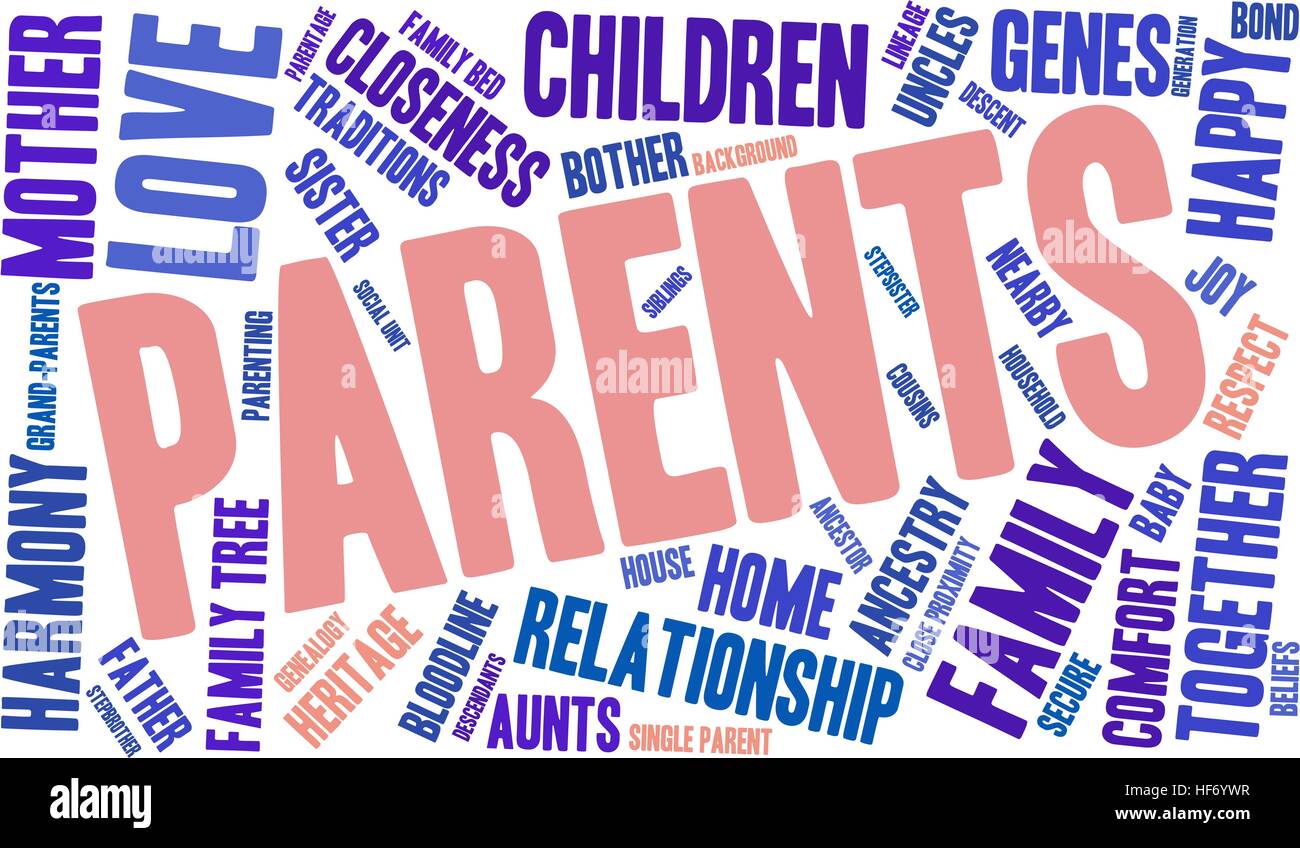 Parents word cloud on a white background Stock Vector Image & Art - Alamy