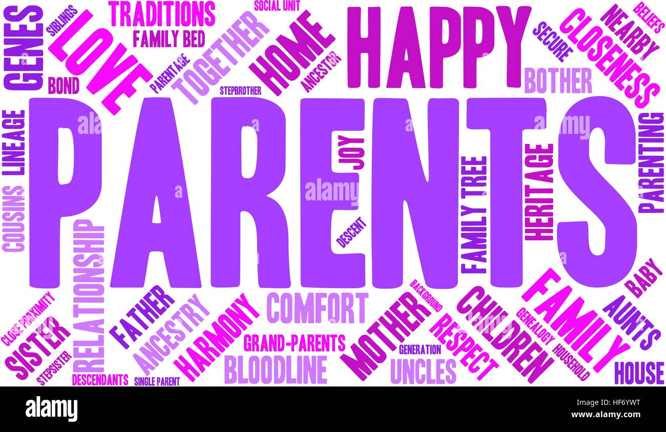 Parents word cloud on a white background Stock Vector Image & Art - Alamy
