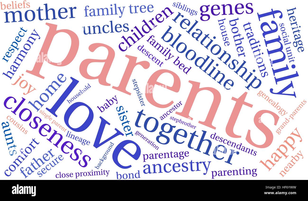 Parents word cloud on a white background Stock Vector Image & Art - Alamy