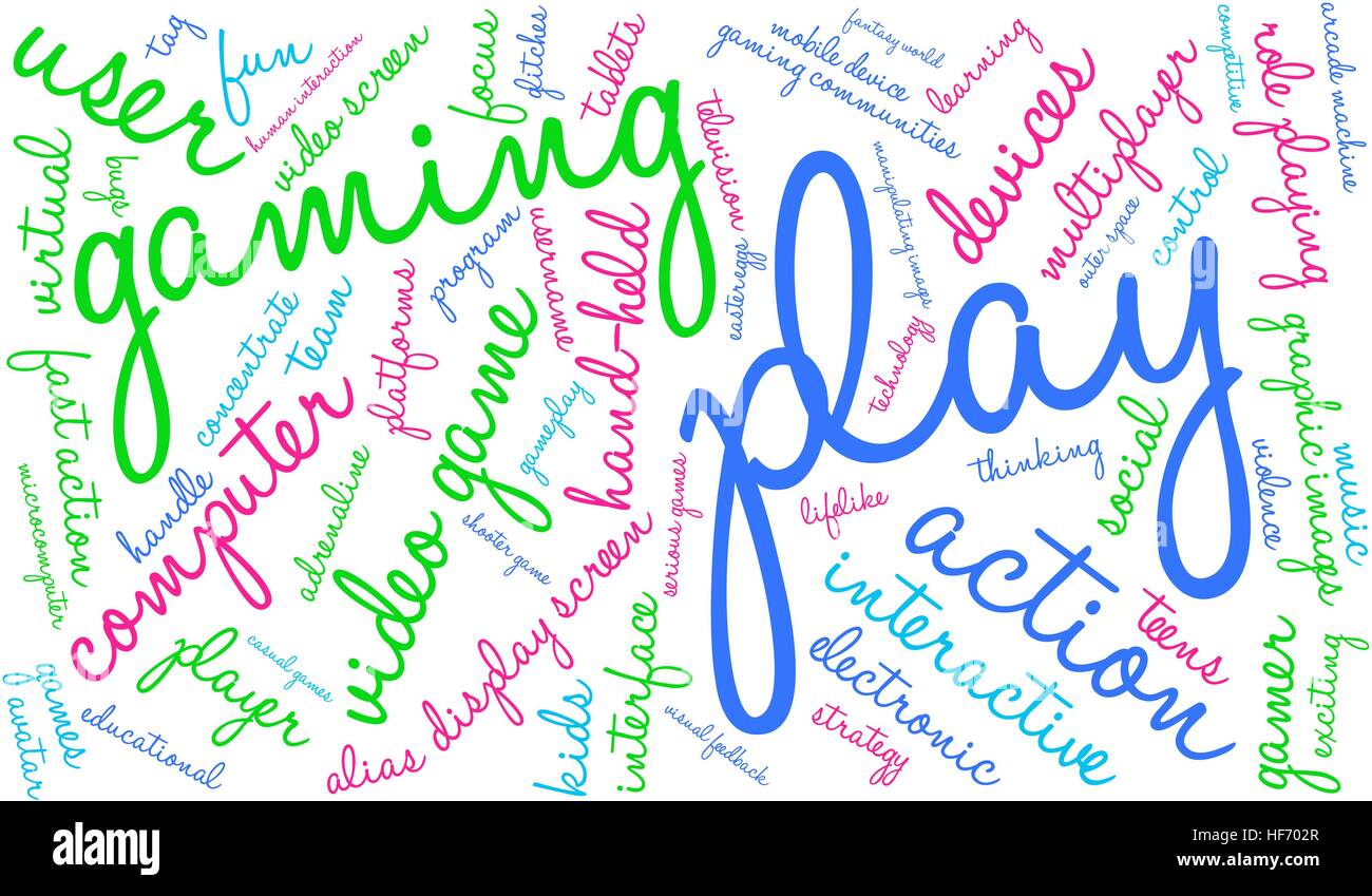 Play word cloud on a white background Stock Vector Image & Art - Alamy
